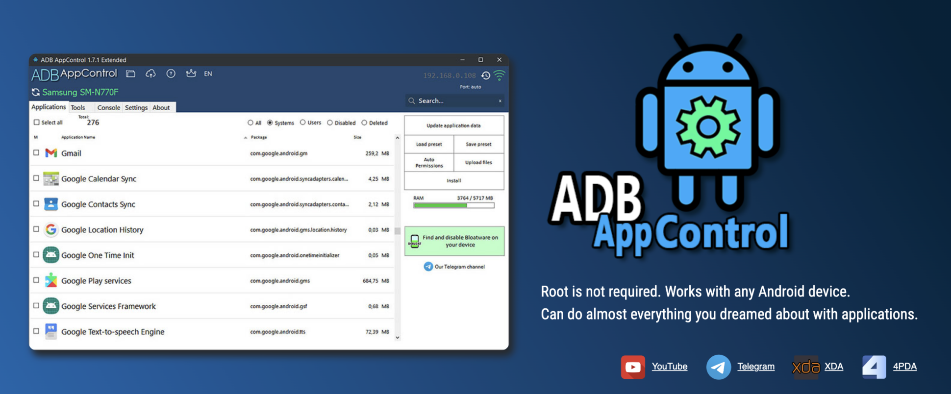 Bloatware auf Android einfach entfernen mit ADB AppControl (Anleitung)