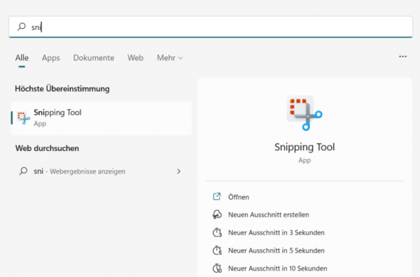 Anleitung: Snipping Tool für Screenshots in Windows 11 installieren