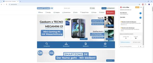Adblock und ublock Origin deaktivieren für Smartzone.de