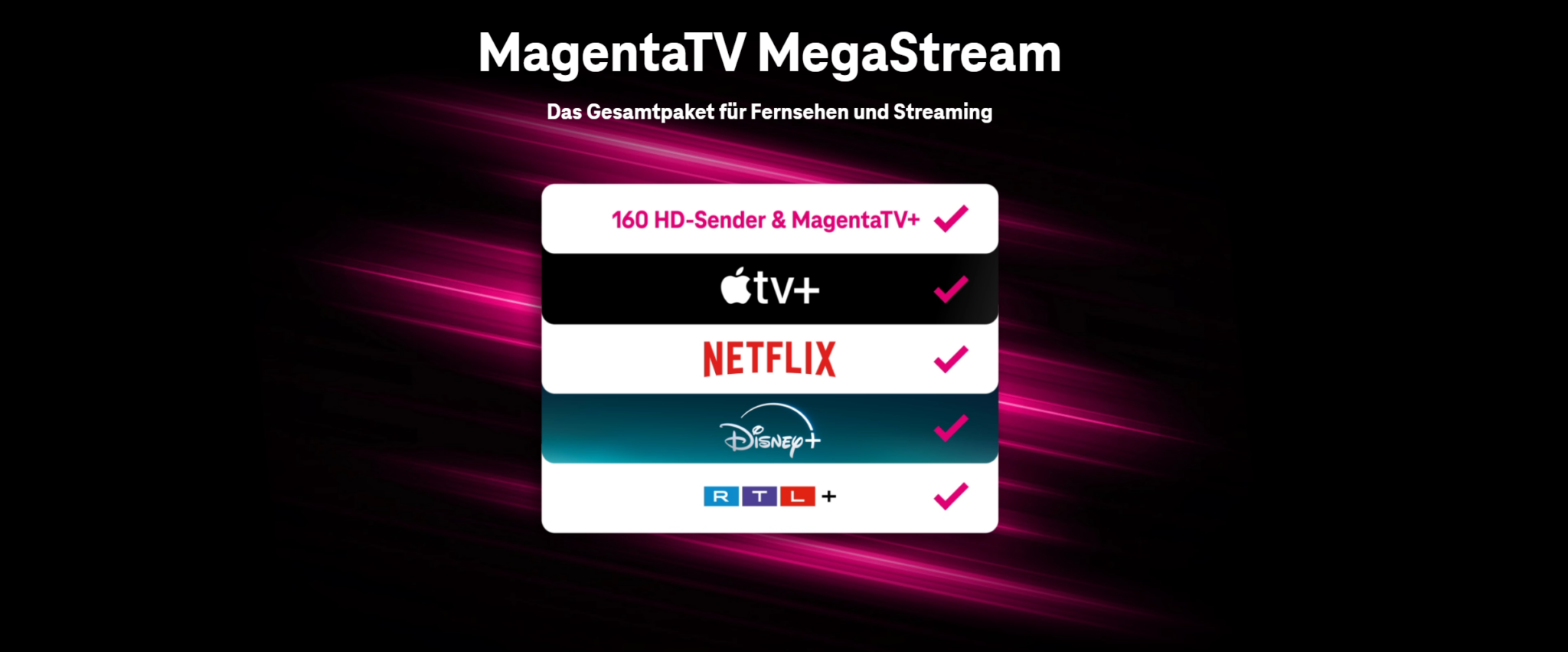 Streaming-Angebot: MagentaTV MegaStream von der Telekom